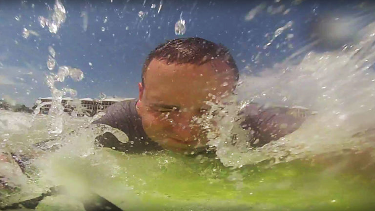 This Guy Gets Pounded By Destin, FL Waves For 3 Minutes