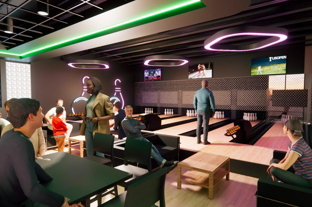 The GAB Spot will combine bowling, dining, arcade and axe throwing in ...
